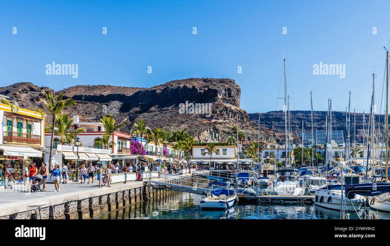 Puerto de Mogan, Spain, November 5, 2024.. Beautiful town of Puerto de ...