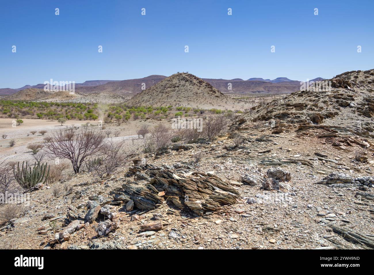 Barren dry landscape with hills, Damaraland, Kunene, Namibia, Africa ...