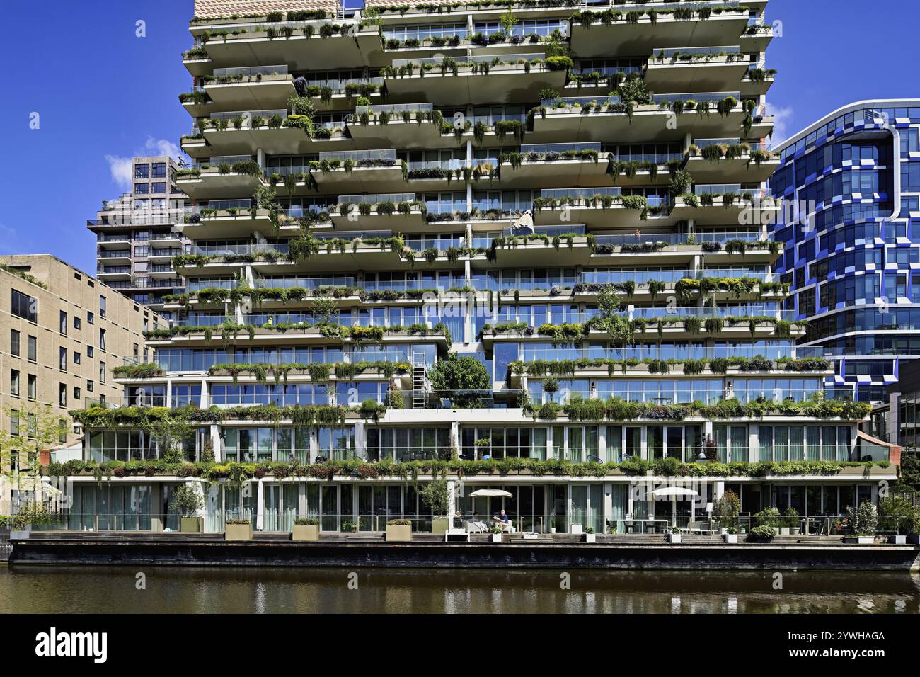 Left residential building The George, architects dok, right office ...