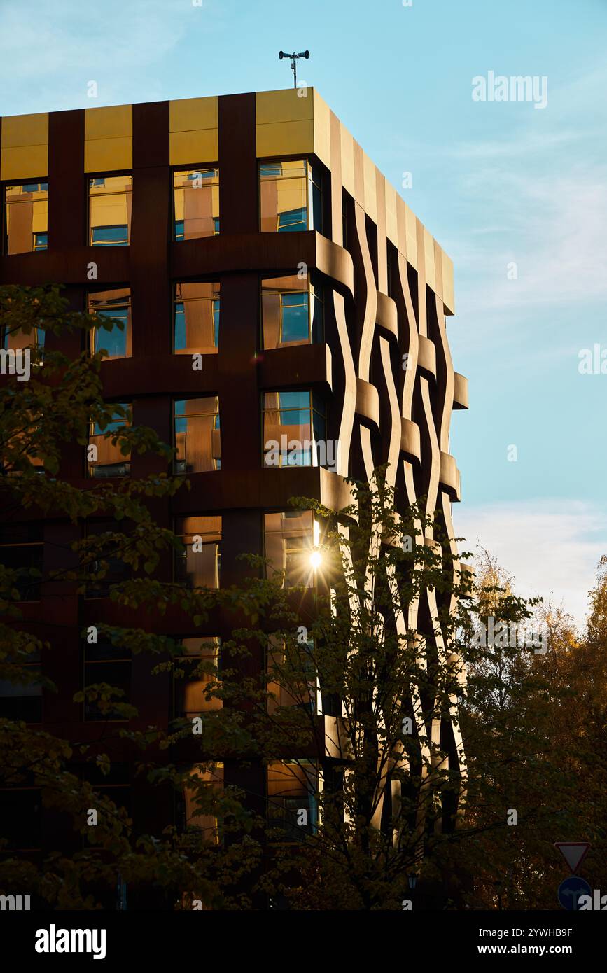The Modern Architectural Design of a Truly Unique Building Against a ...