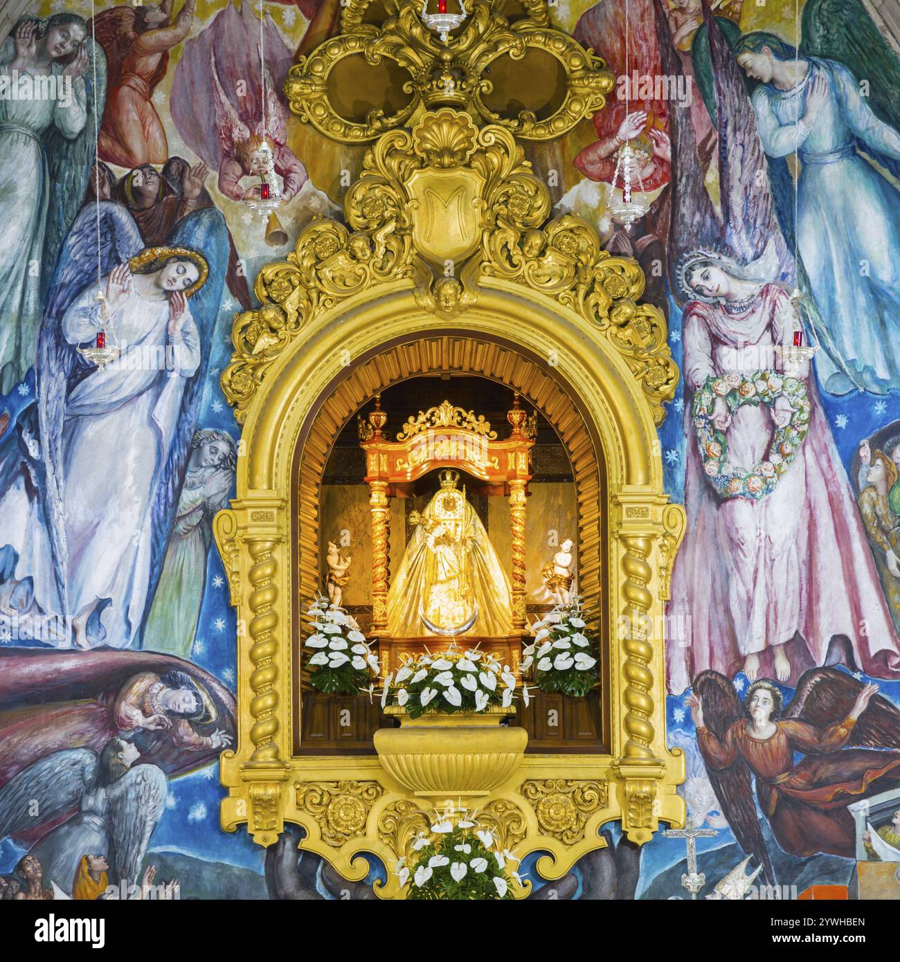 Statue of the Virgin Mary, Virgen de Canelaria, patron saint of the ...
