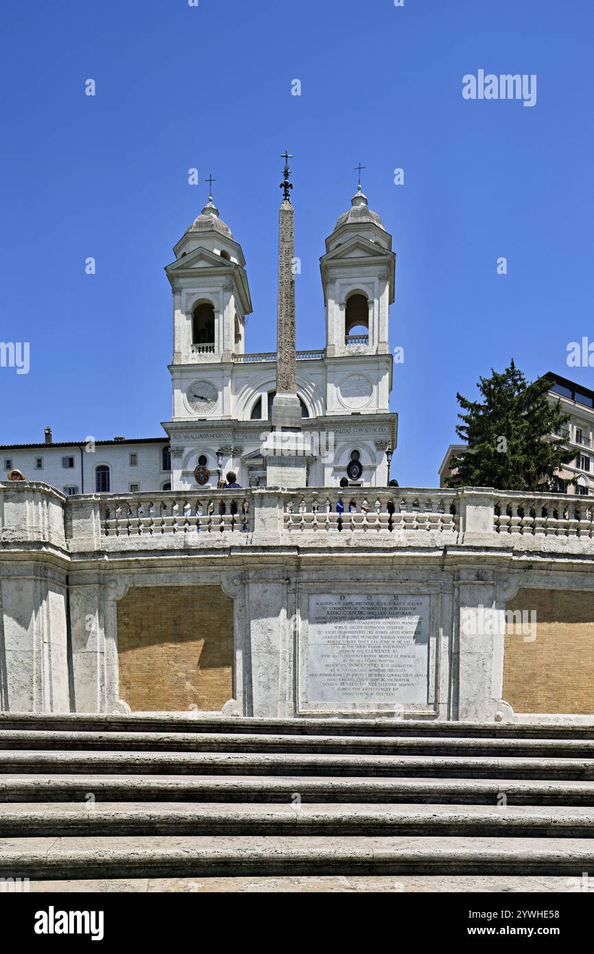 Spanish Steps with the church Trinita dei Monti, Rome, Lazio, Central ...