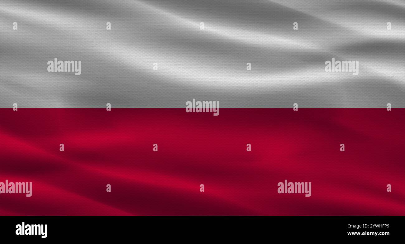 Poland flag background with texture. Close up of the Poland flag waving ...