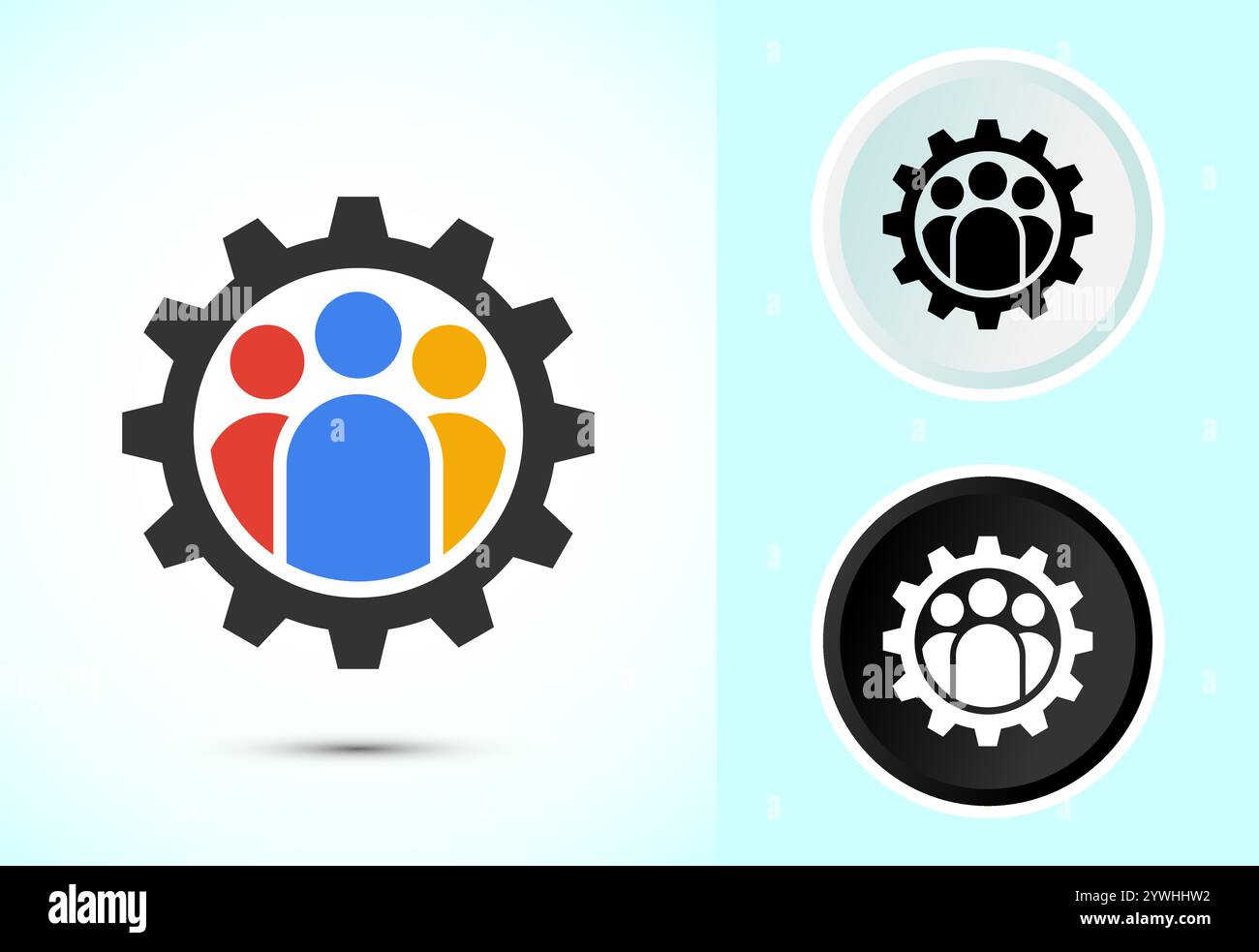 Teamwork Icon Design Illustration, Cooperation Icon For Apps and ...