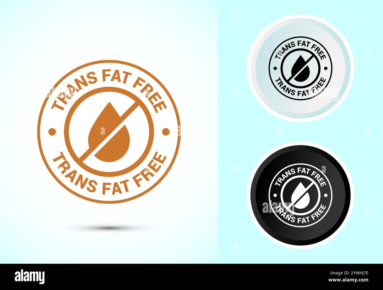 Trans fat free icon design illustration, Zero trans fat icon for ...