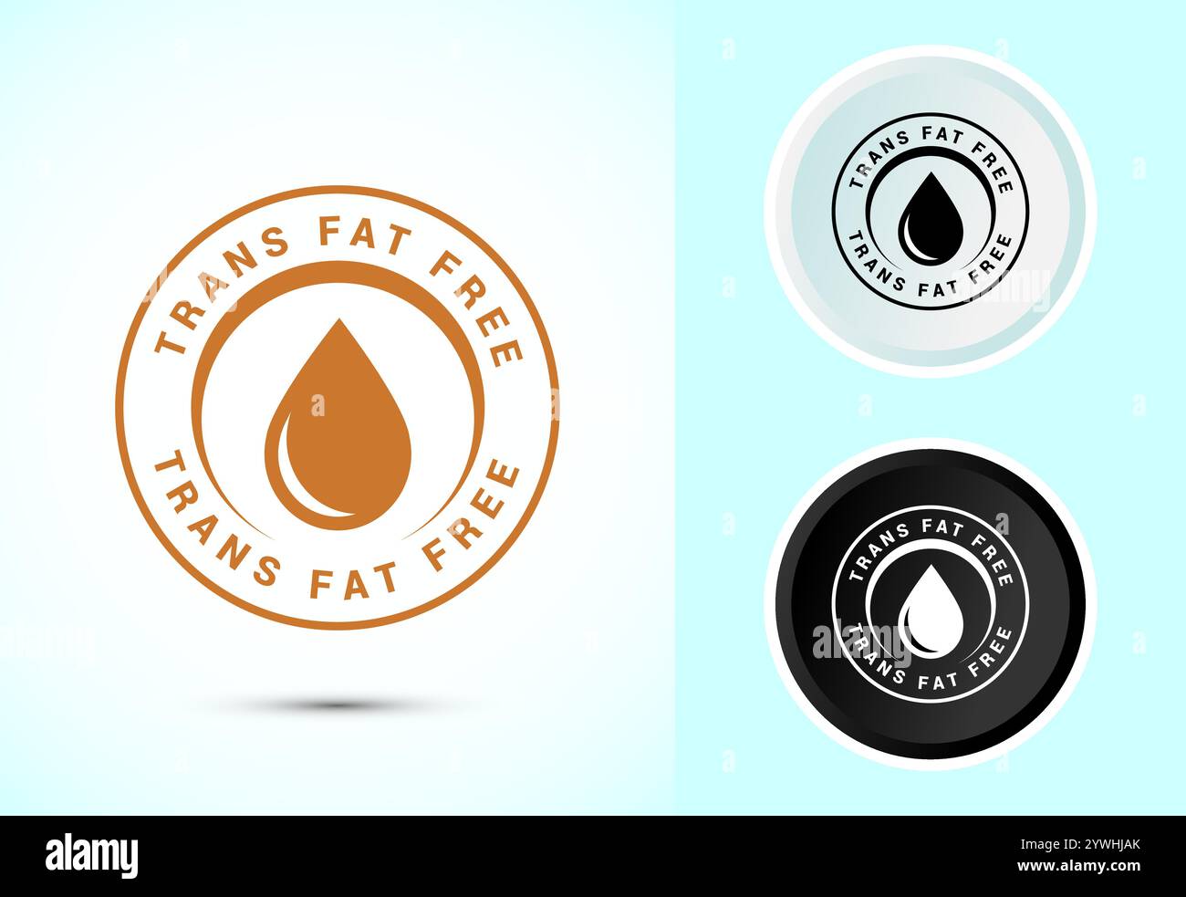 Trans fat free icon design illustration, Zero trans fat icon for ...
