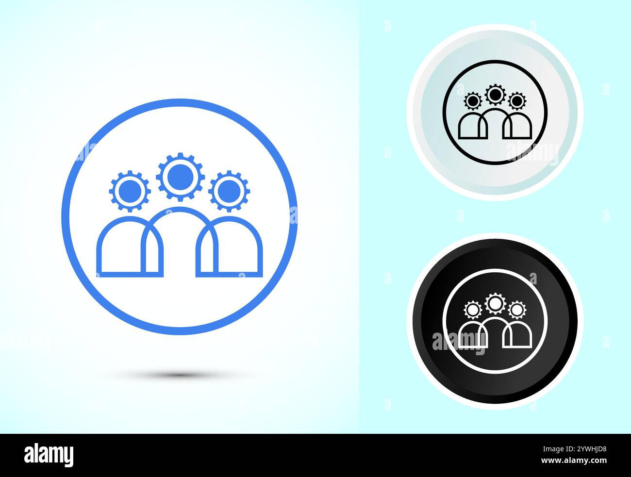 Teamwork Icon Design Illustration, Cooperation Icon For Apps and ...