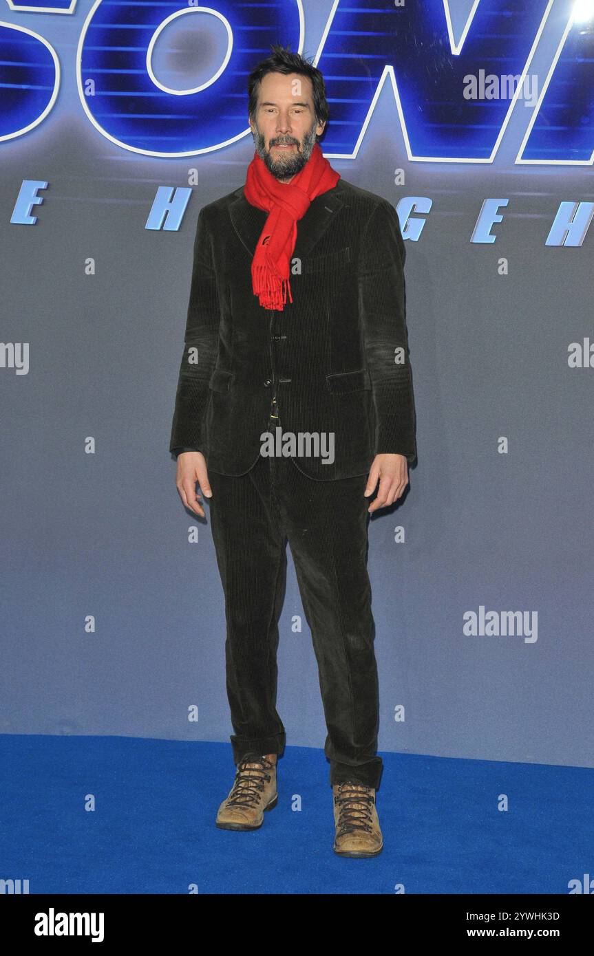 London, UK. 10th Dec, 2024. Keanu Reeves at the "Sonic The Hedgehog 3 ...