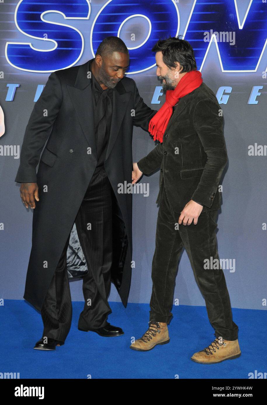 London, UK. 10th Dec, 2024. Idris Elba and Keanu Reeves at the "Sonic ...