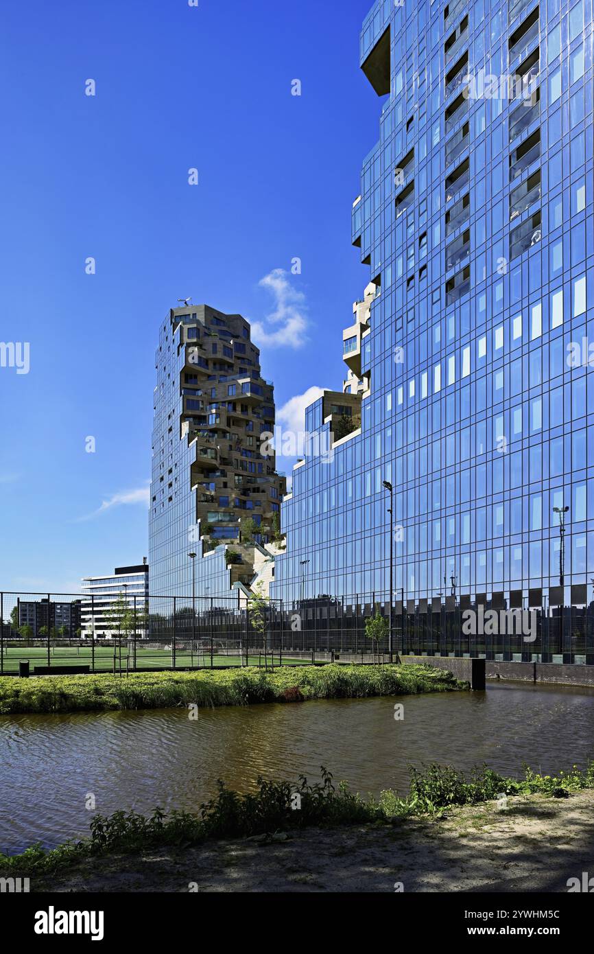 High-rise building The Valley, architects MVRDV, Zuidas financial ...