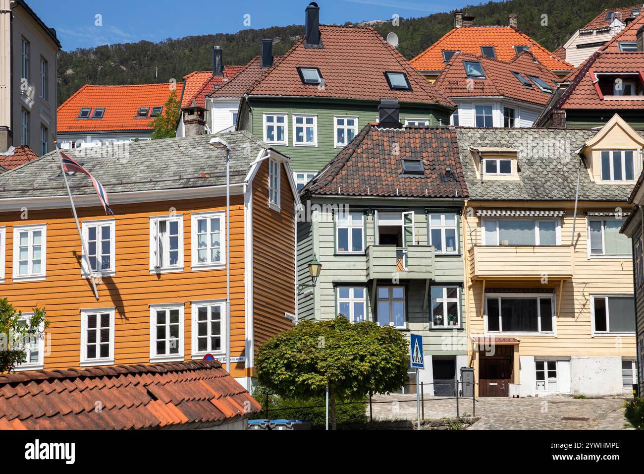 Architecture of the city of Bergen Stock Photo - Alamy