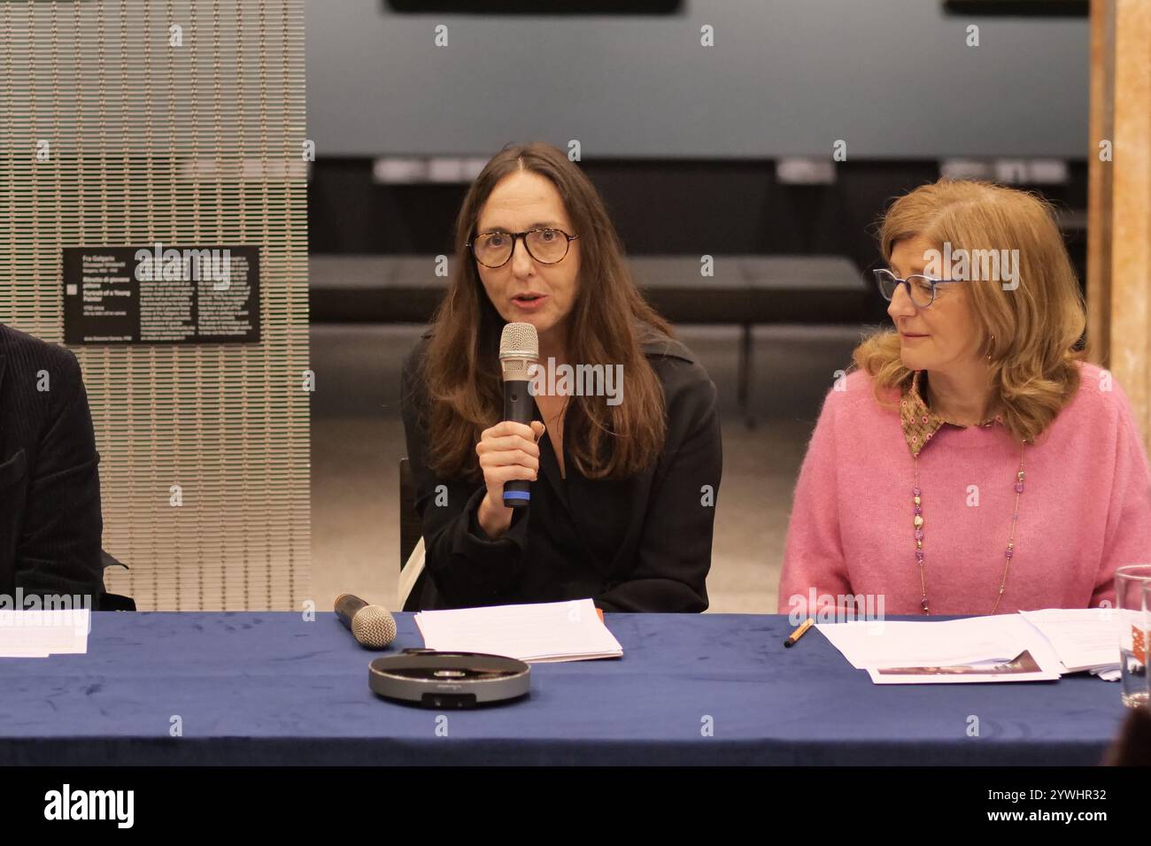 Maria Luisa Pacelli, new director of the Accademia Carrara, and Elena ...