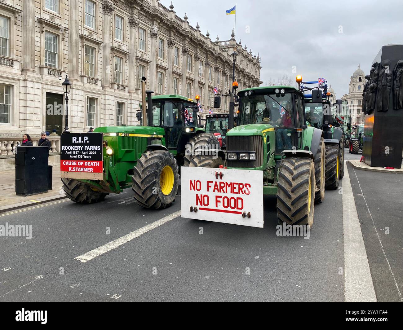 UK Farmers Protest with Tractor procession in Westminster at the new ...