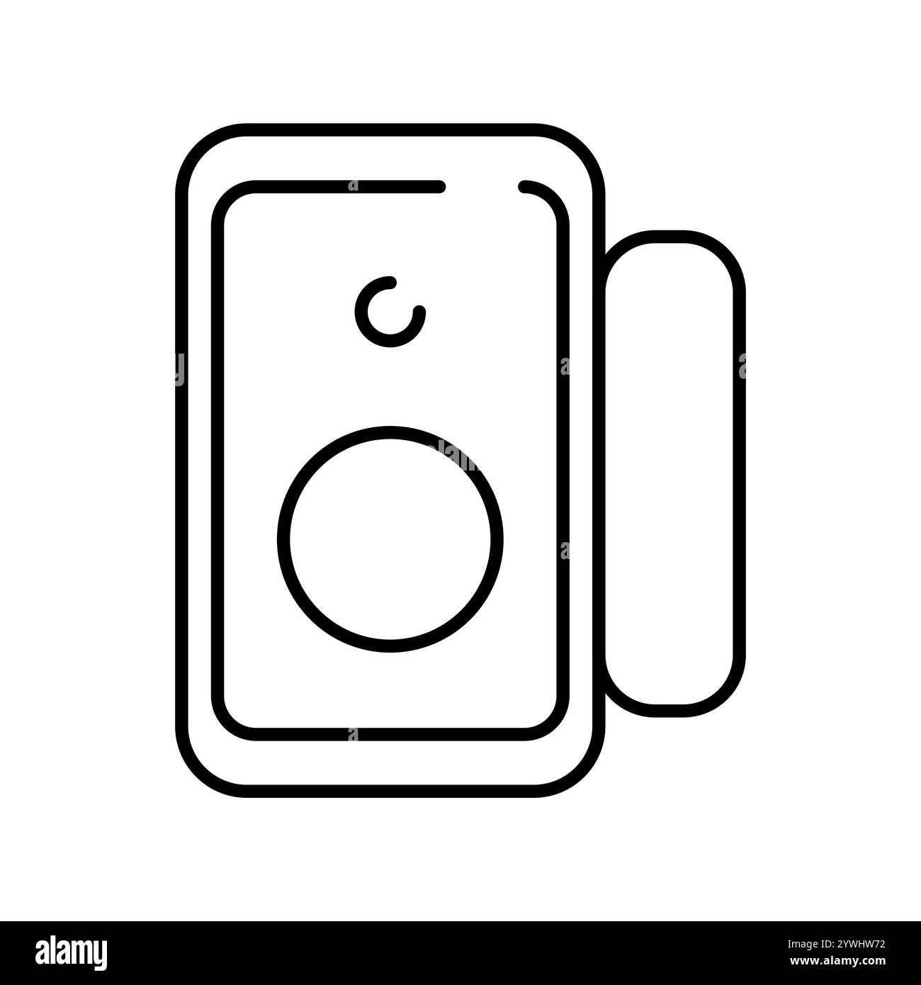 Contact sensor black line icon. Vector isolated element. Editable stroke Stock Vector Image ...