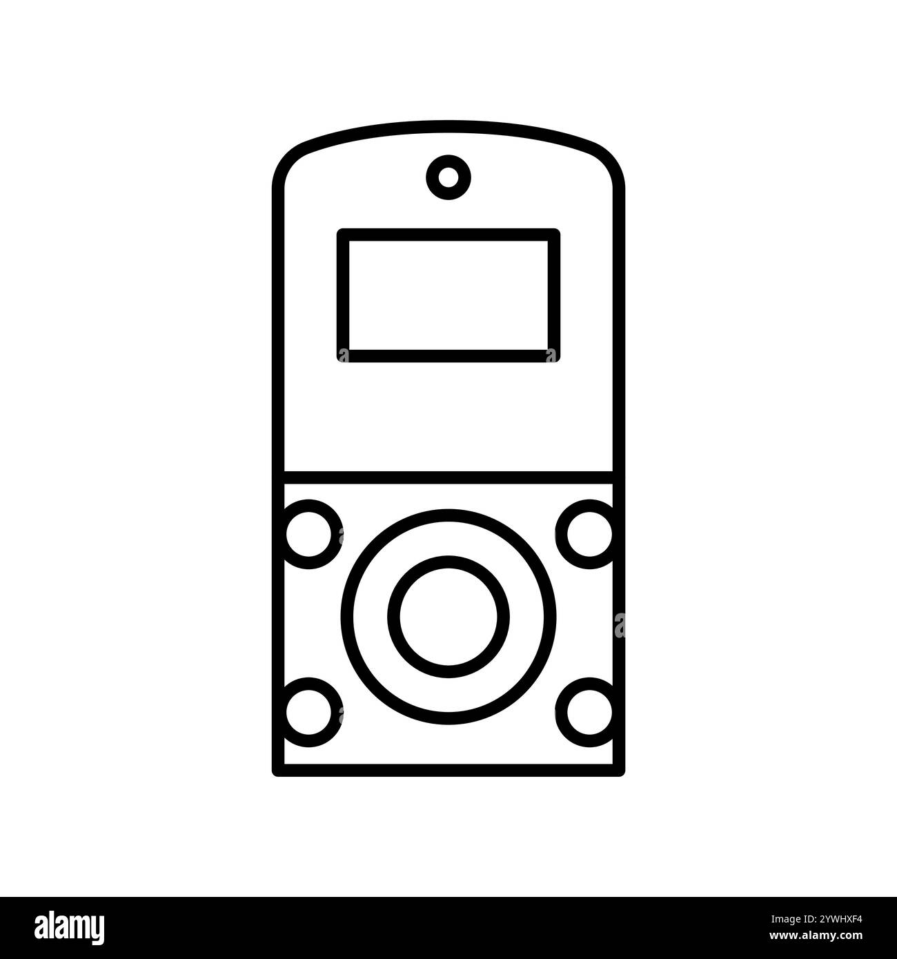 Wireless Alarm Black Line Icon Vector Isolated Element Editable Stroke Stock Vector Image