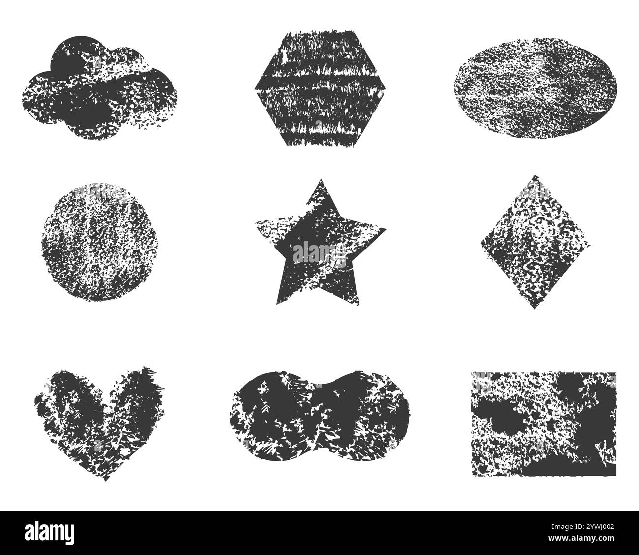 Crayon chalk frame simple border, chalk pastel drawing. Cute geometric ...