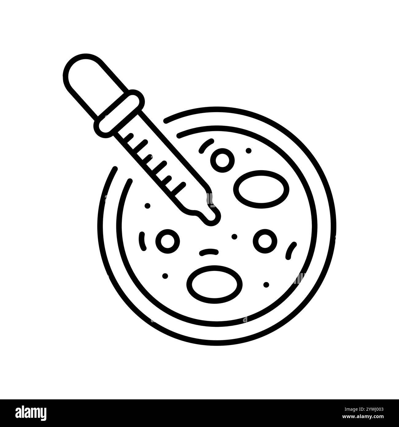 Cell Culture Black Line Icon Vector Isolated Element Editable Stroke Stock Vector Image And Art