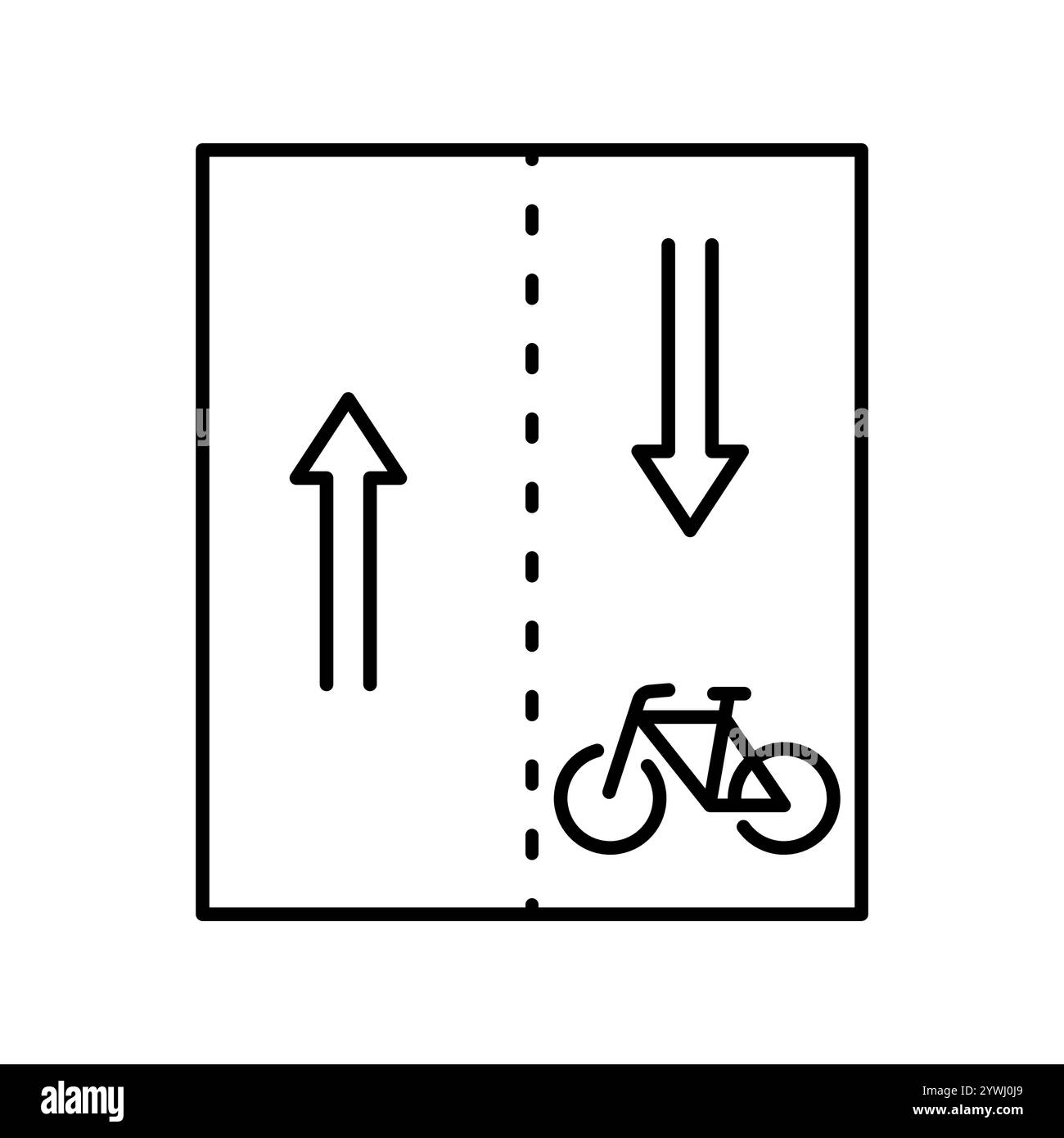 Paved biking trails Black and White Stock Photos & Images - Alamy