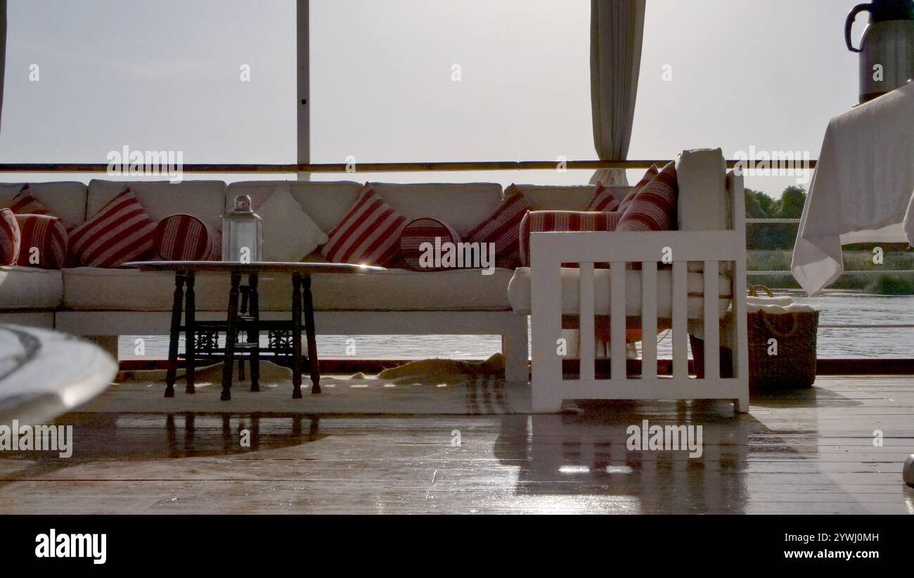 On the Dahabiah, Cruise on the Nile River in Egypt Stock Photo - Alamy