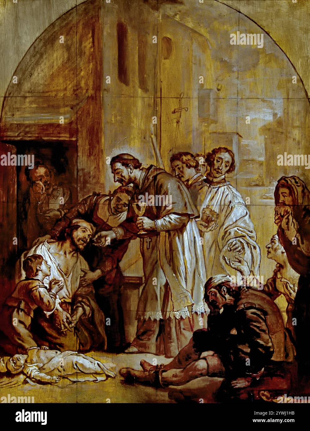 Holy communion to the plague victims of milan hi-res stock photography ...