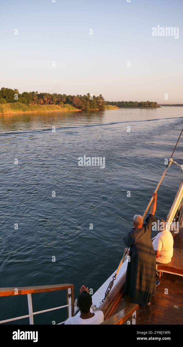 Cruise on the Nile River on a dahabiah in Egypt Stock Photo - Alamy