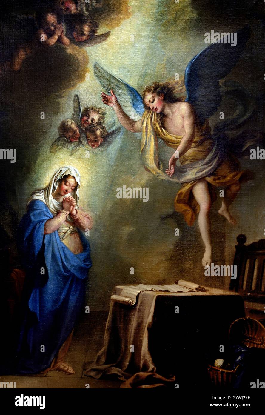 Annunciation 1738 by Antoine COYPEL 1661 – 1722 France, French, Fine ...