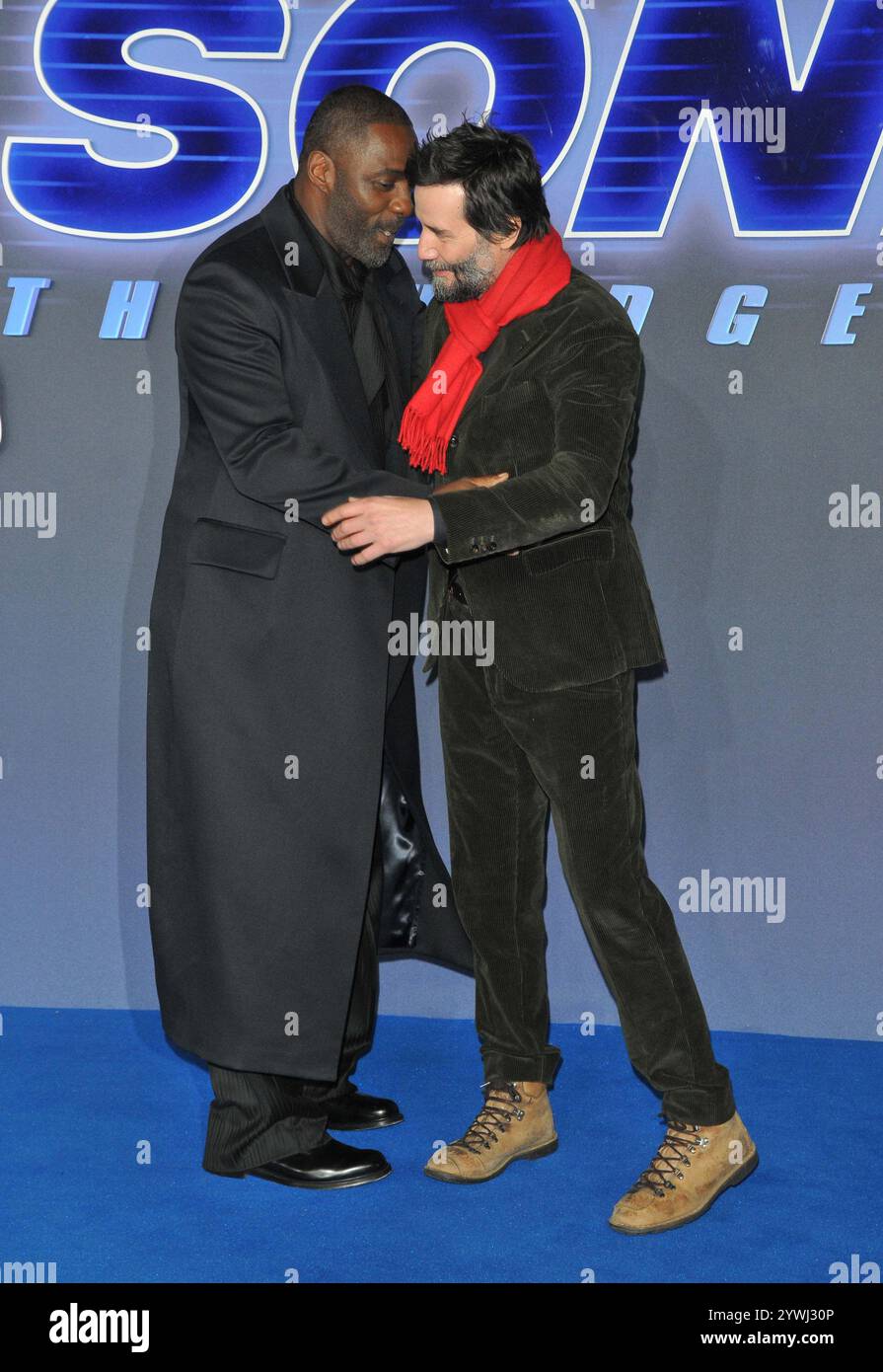 Idris Elba and Keanu Reeves at the "Sonic The Hedgehog 3" UK film ...