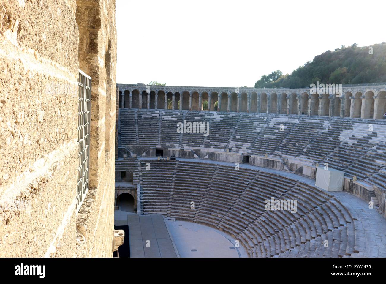 Ancient Theater of Aspendos, Ancient City Ruins Turkey Stock Photo - Alamy