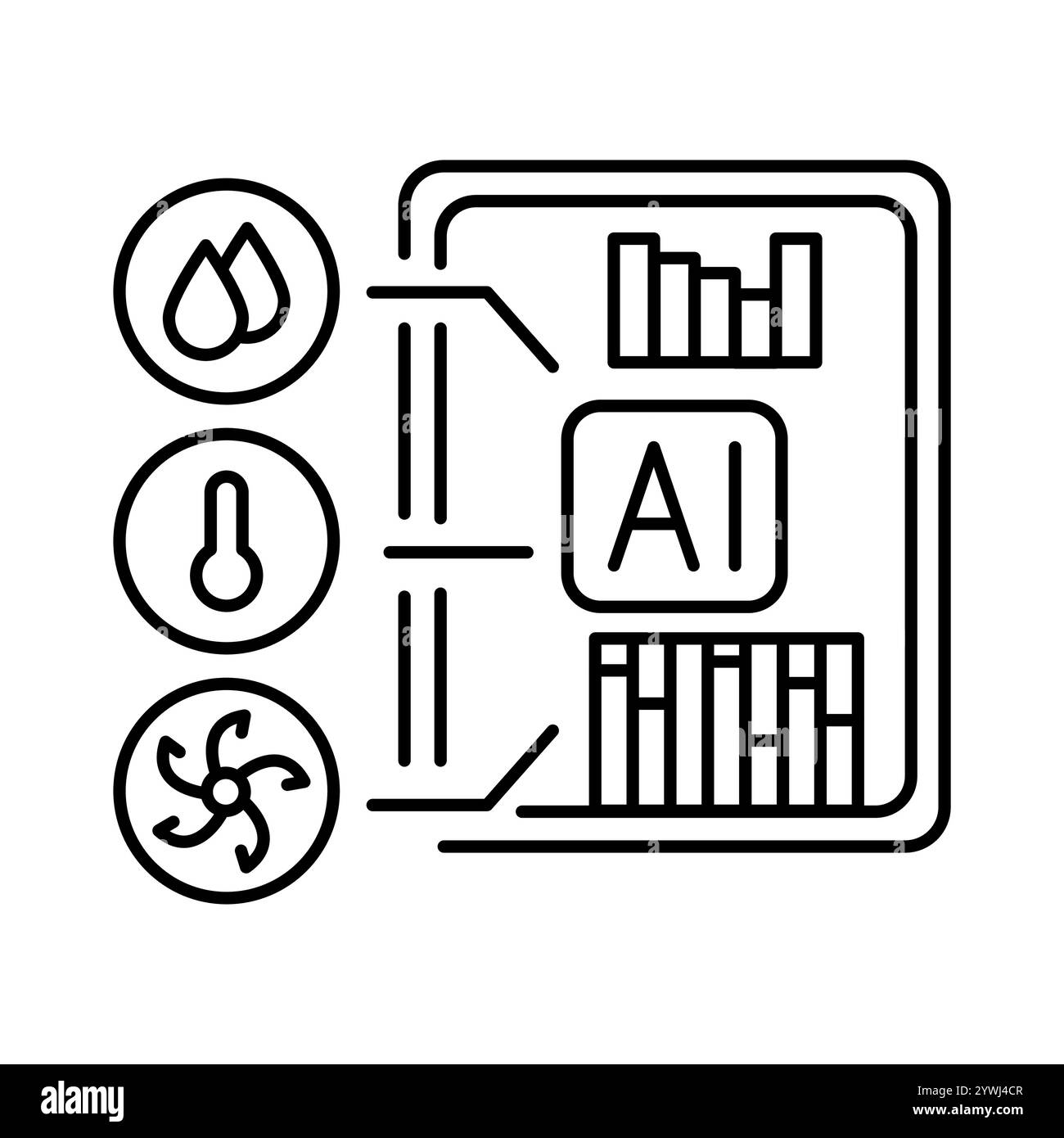 Iot Color Line Icon Smart Agriculture Vector Isolated Element Editable Stroke Stock Vector