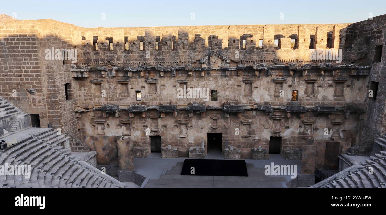 Ancient Theater of Aspendos, Ancient City Ruins Turkey Stock Photo - Alamy