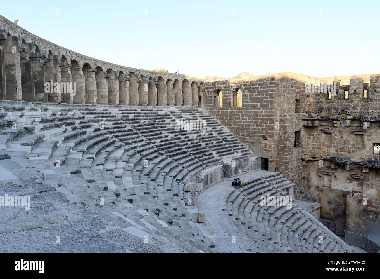 Ancient Theater of Aspendos, Ancient City Ruins Turkey Stock Photo - Alamy