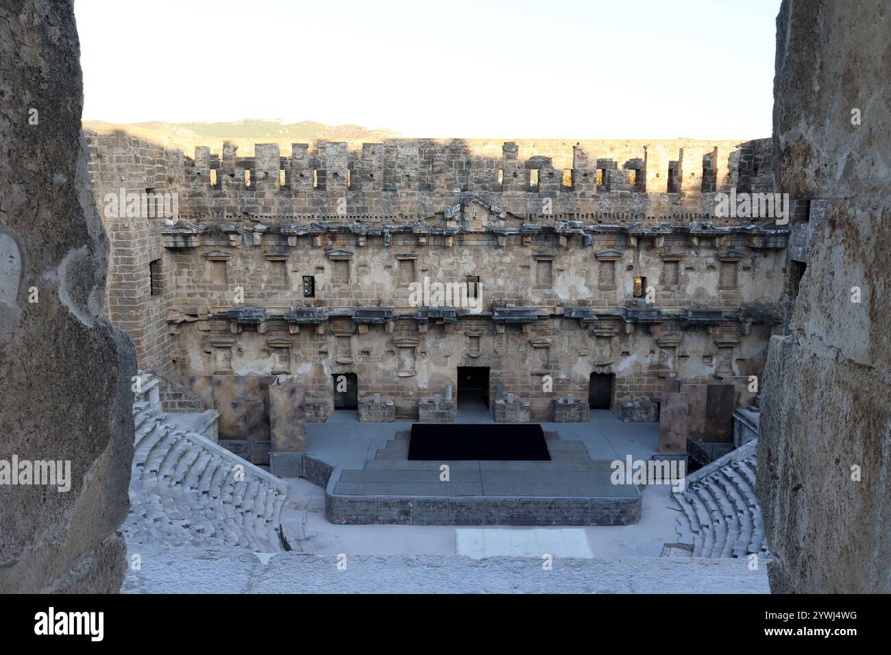 Ancient Theater of Aspendos, Ancient City Ruins Turkey Stock Photo - Alamy