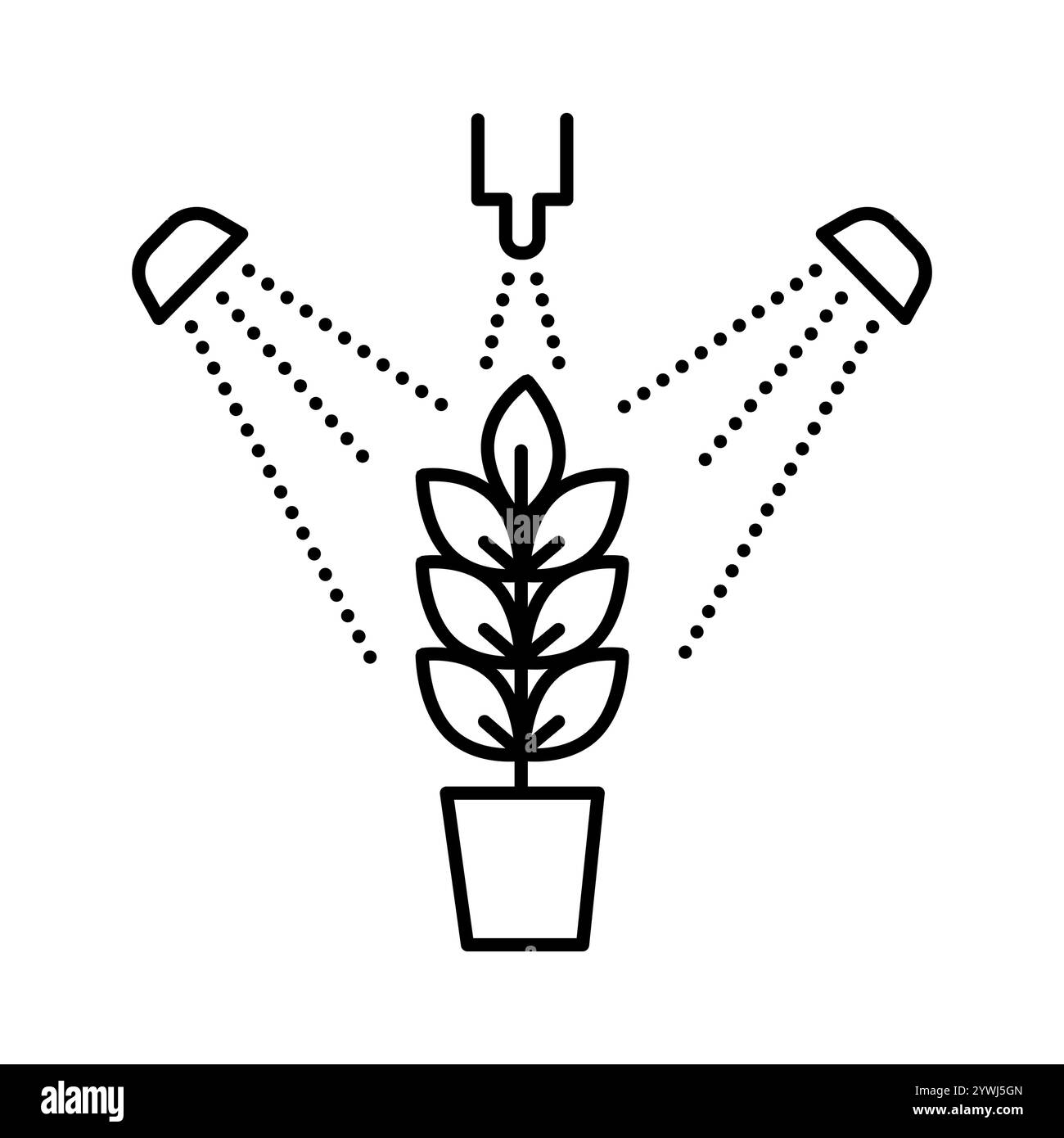 Hyperspectral Imaging black line icon. Smart agriculture. Vector isolated element. Editable ...