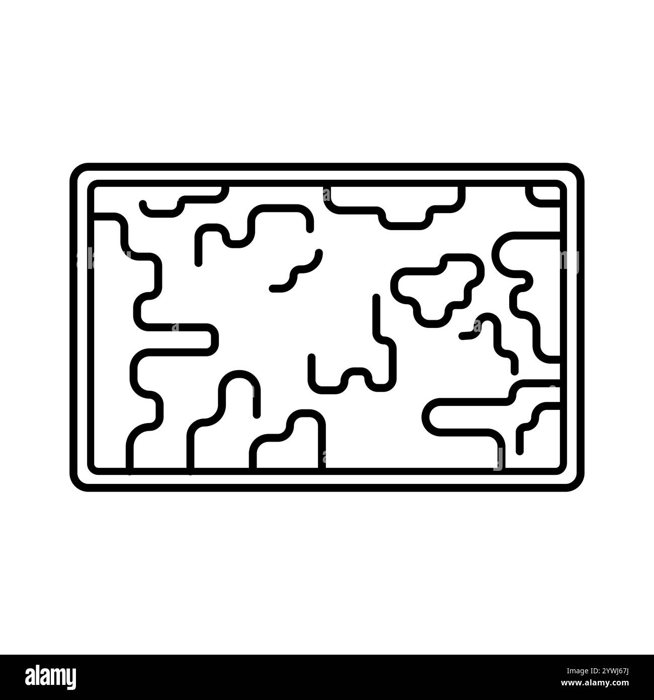 Variable Rate Technology black line icon. Smart agriculture. Vector ...