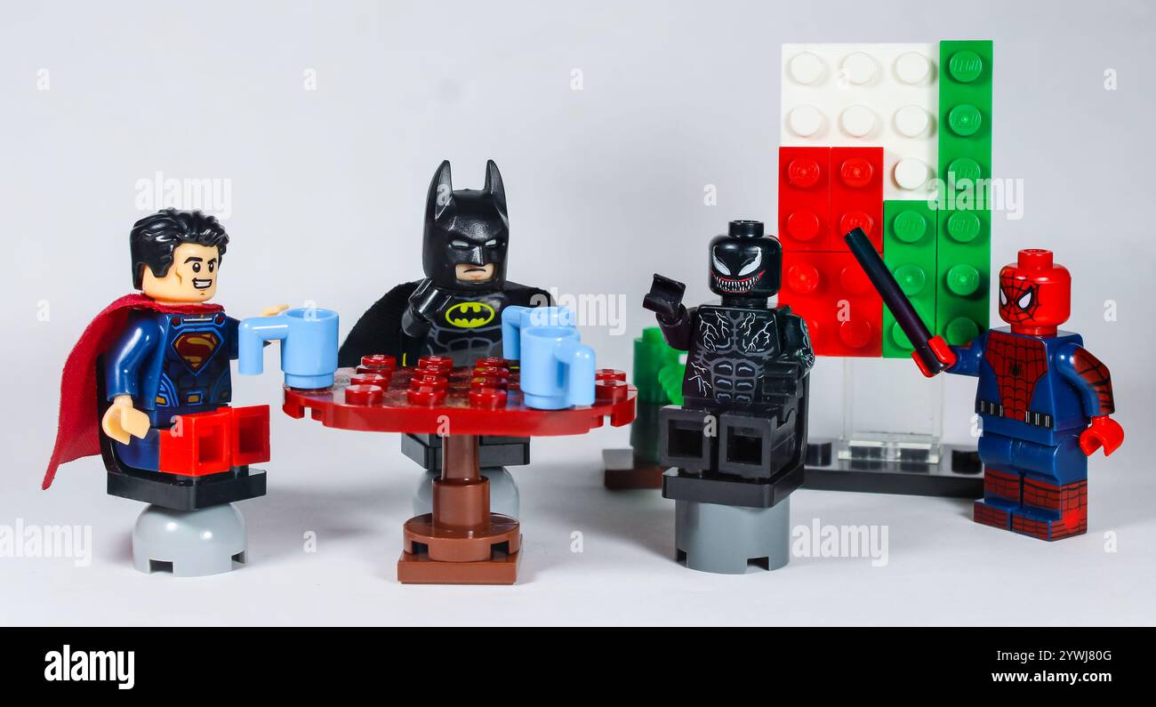 Detroit, United States - December 11, 2024: Superhero board meeting ...