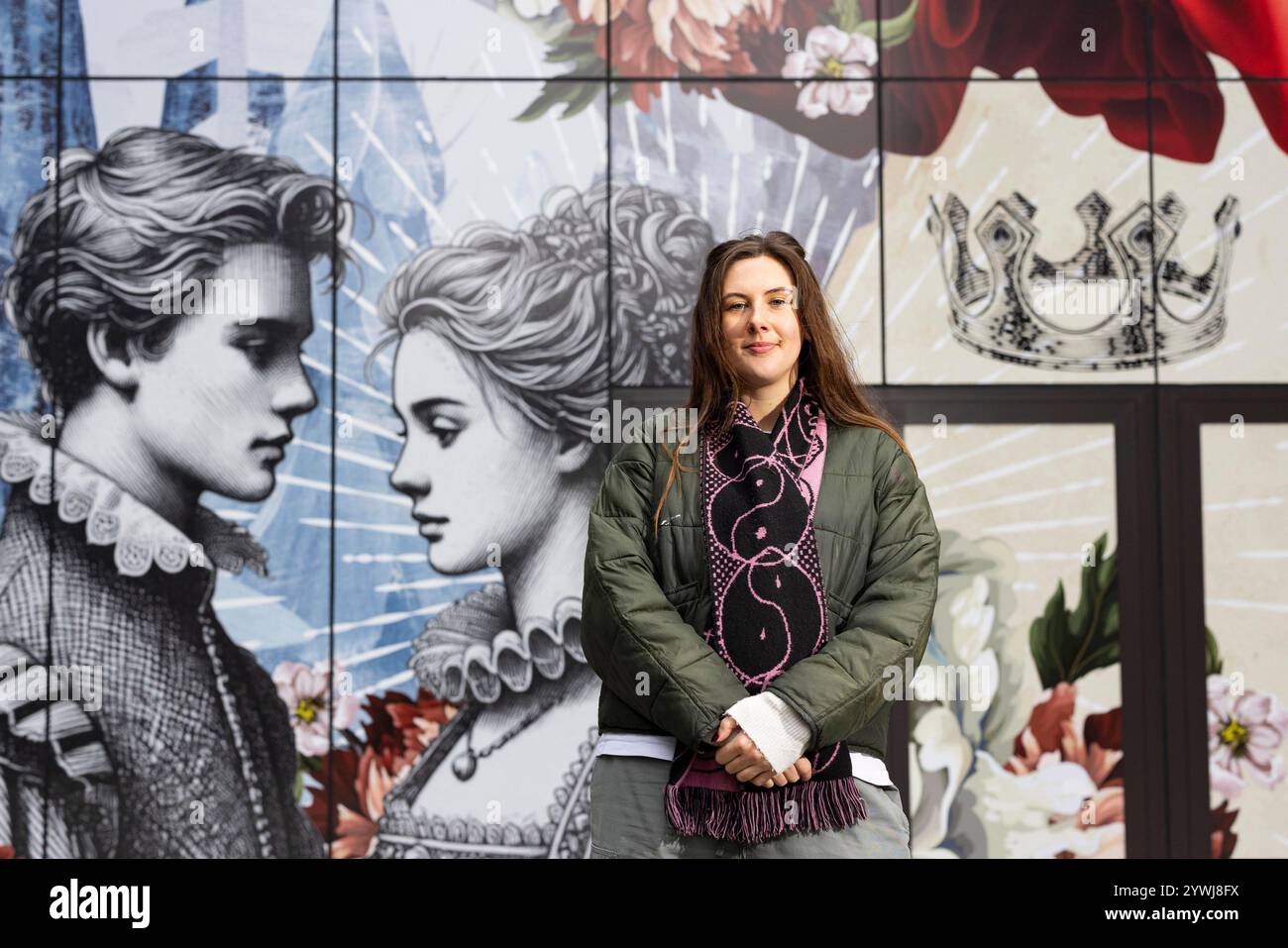 EDITORIAL USE ONLY Courtney Richards of Global Street Art unveils a ...