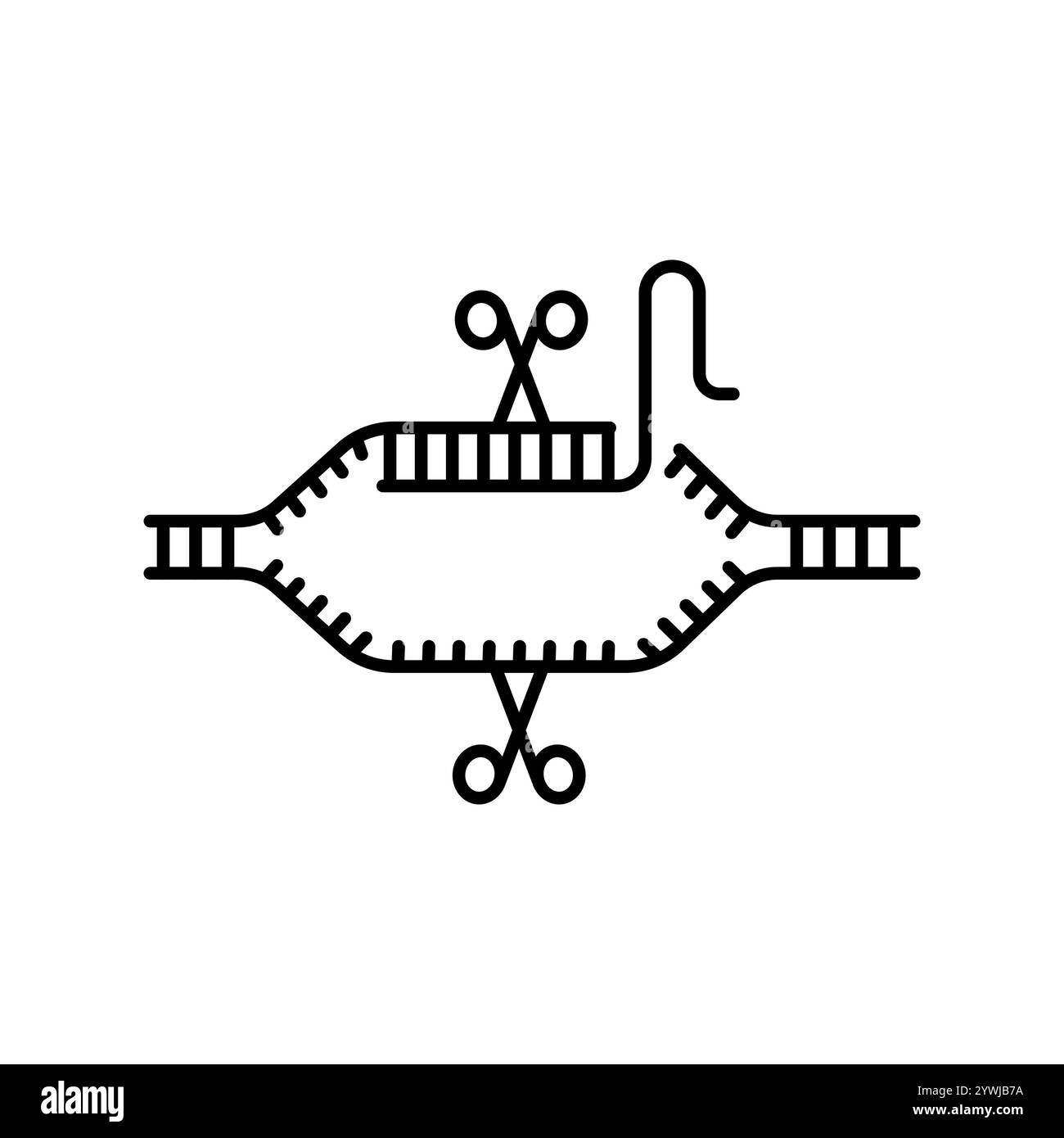 Crispr-cas9 black line icon. Vector isolated element. Editable stroke Stock Vector Image & Art ...