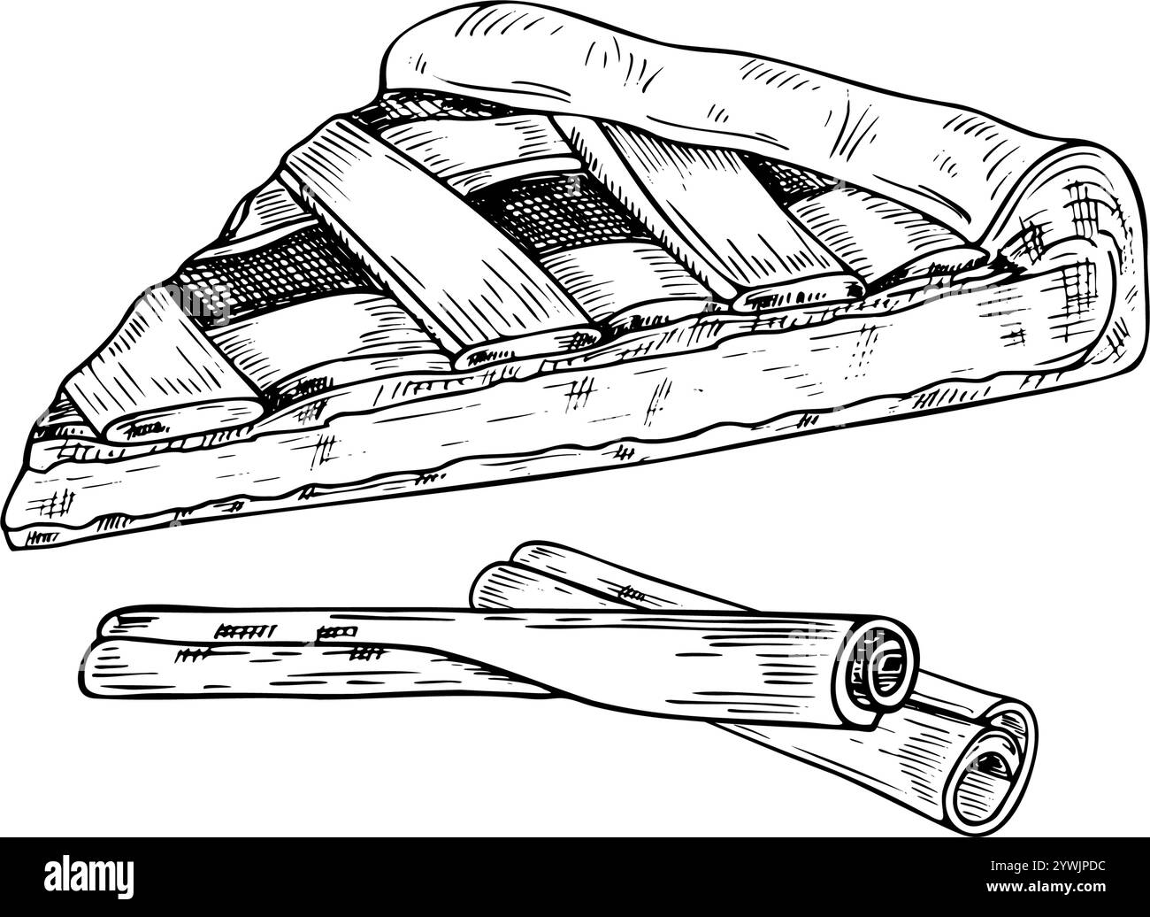 Hand painted holiday cake Stock Vector Images - Alamy