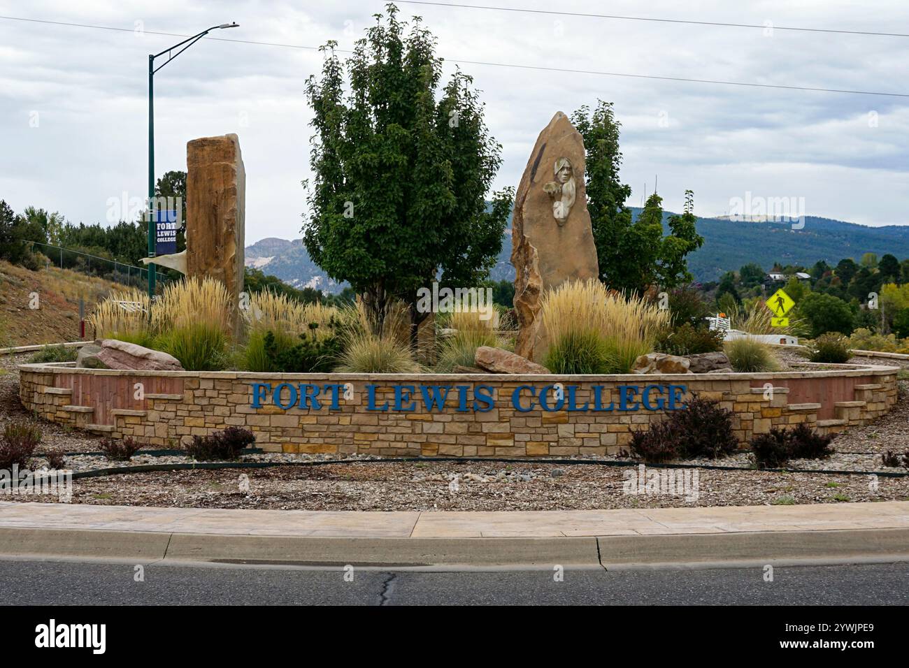 Fort Lewis College Welcome sign in Durango, Colorado Stock Photo - Alamy