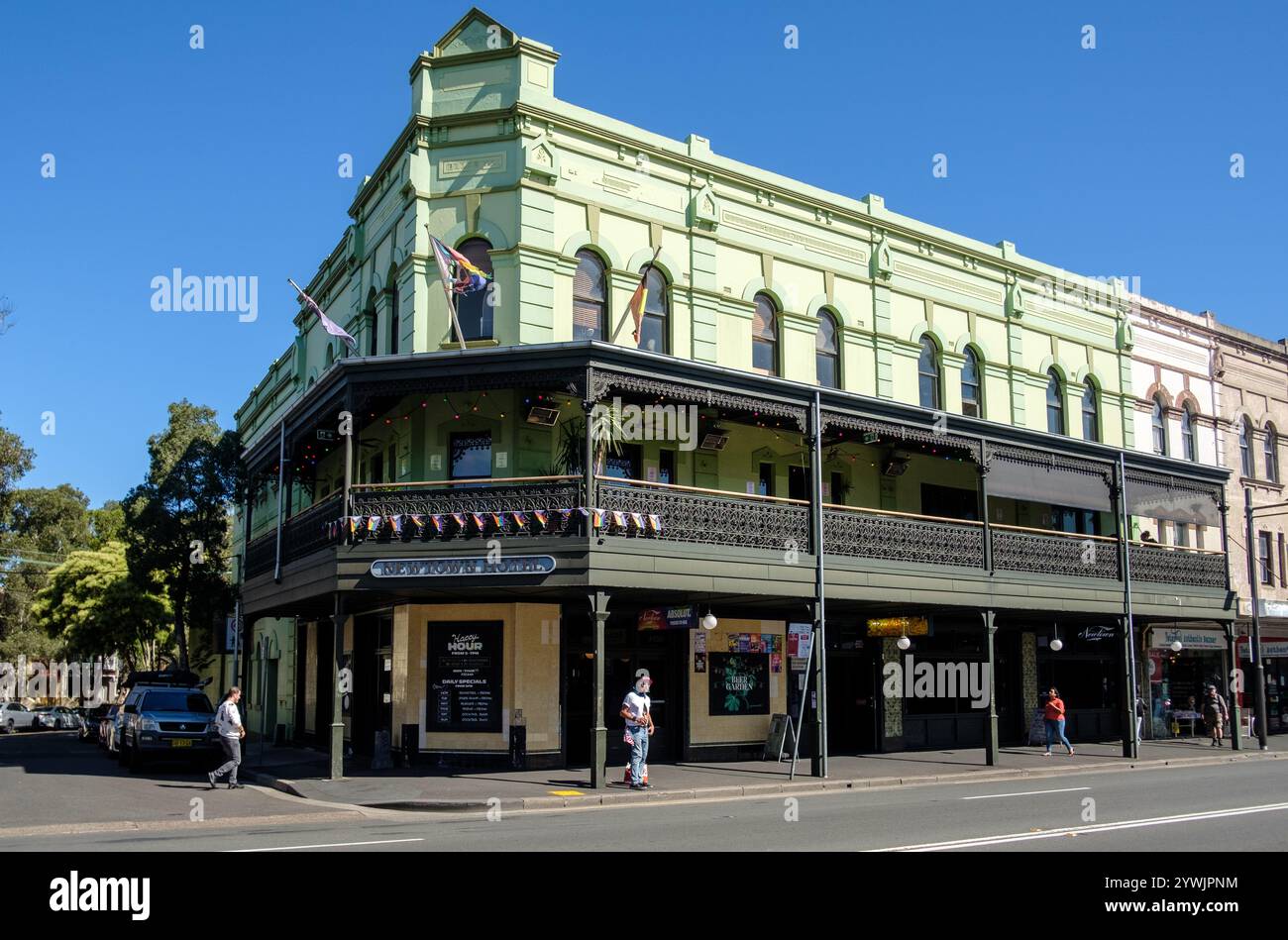 Street scene on King Street, Newtown, Sydney, Australia, featuring the ...