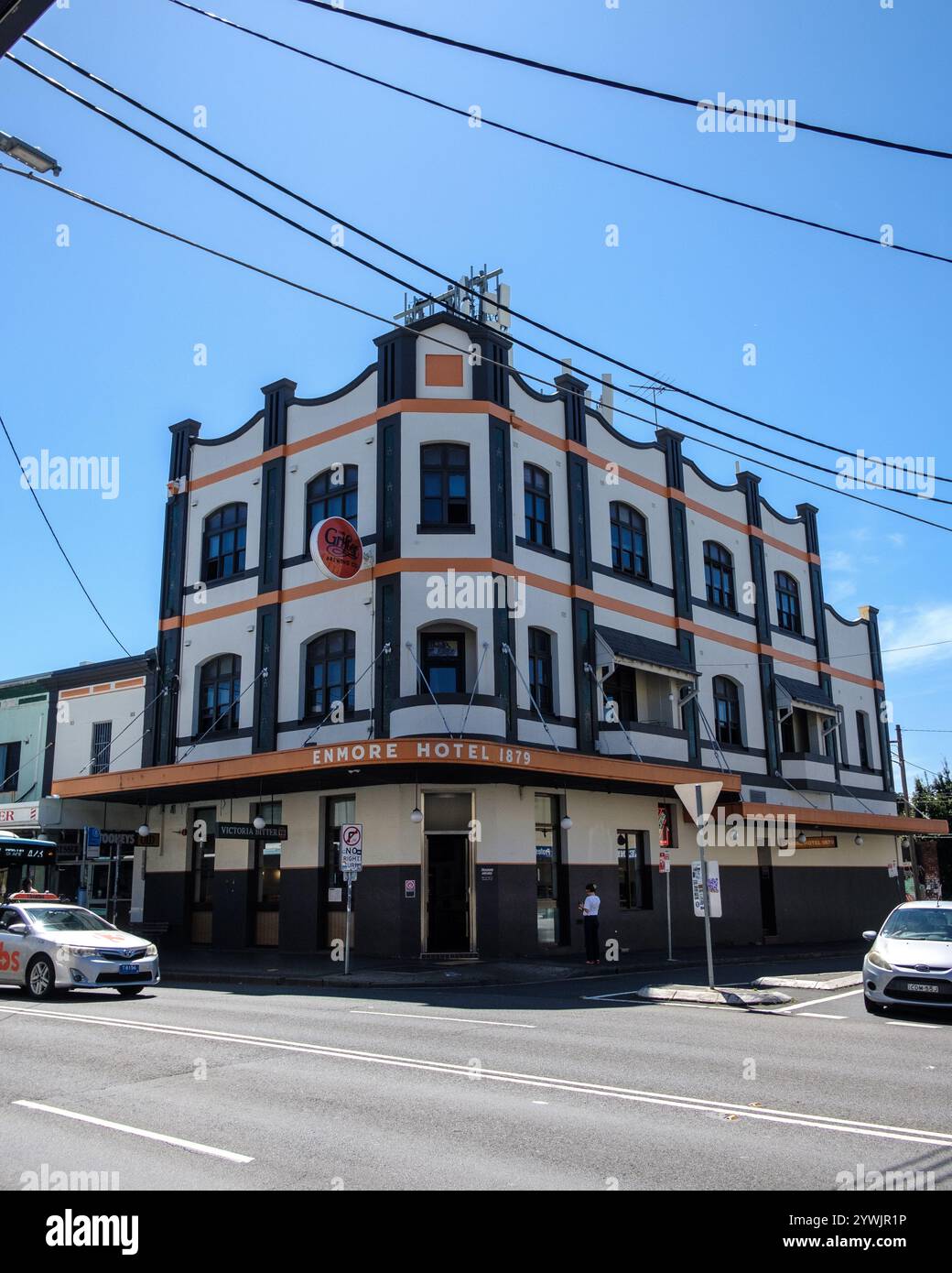 Street scene on Enmore Road, Newtown, Sydney, Australia, featuring the ...