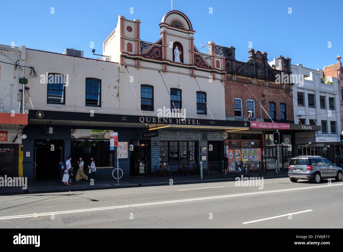 Street scene on Enmore Road, Newtown, Sydney, Australia, featuring the ...