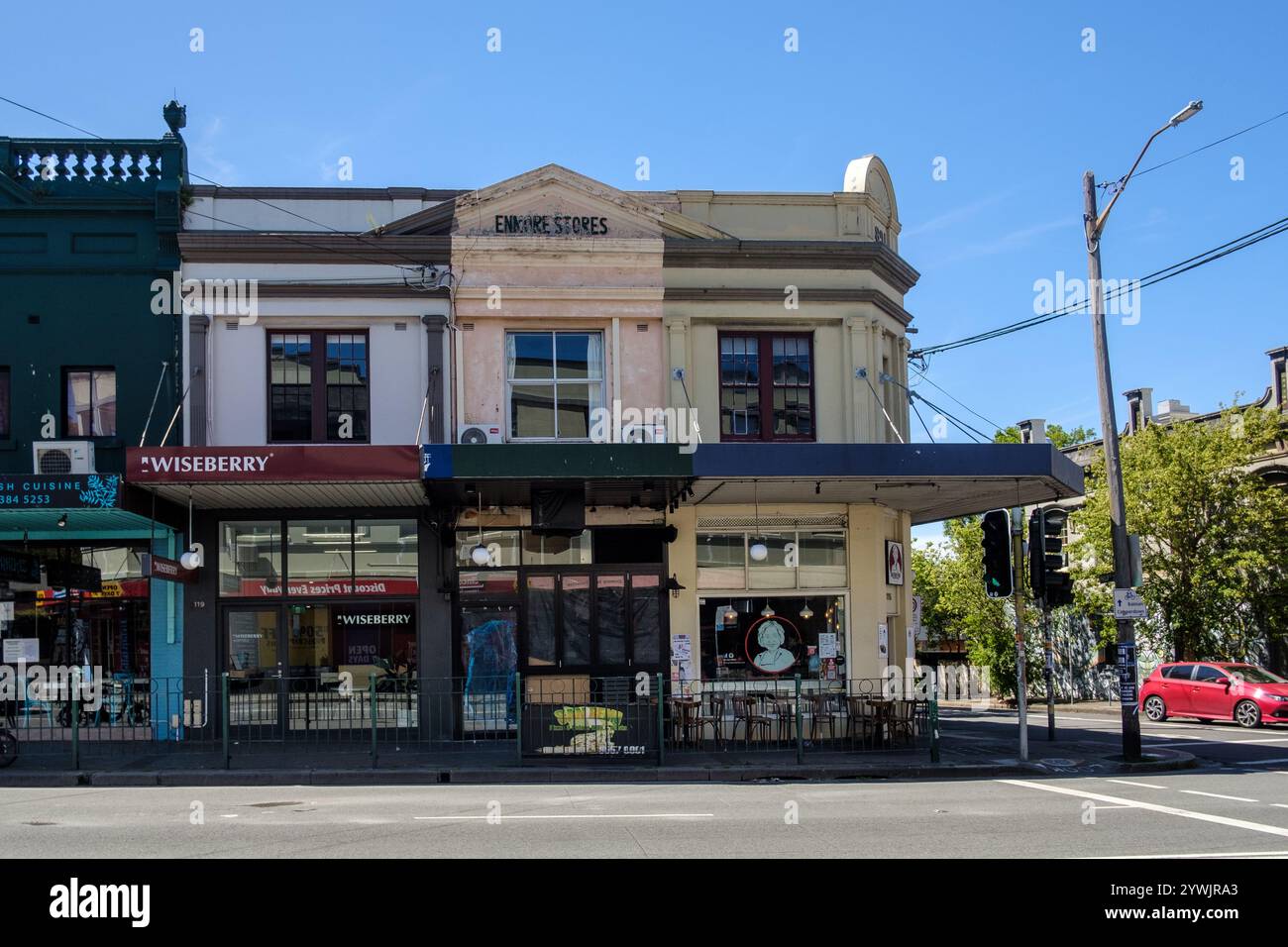 Street scene on Enmore Road, Newtown, Sydney, Australia, building ...