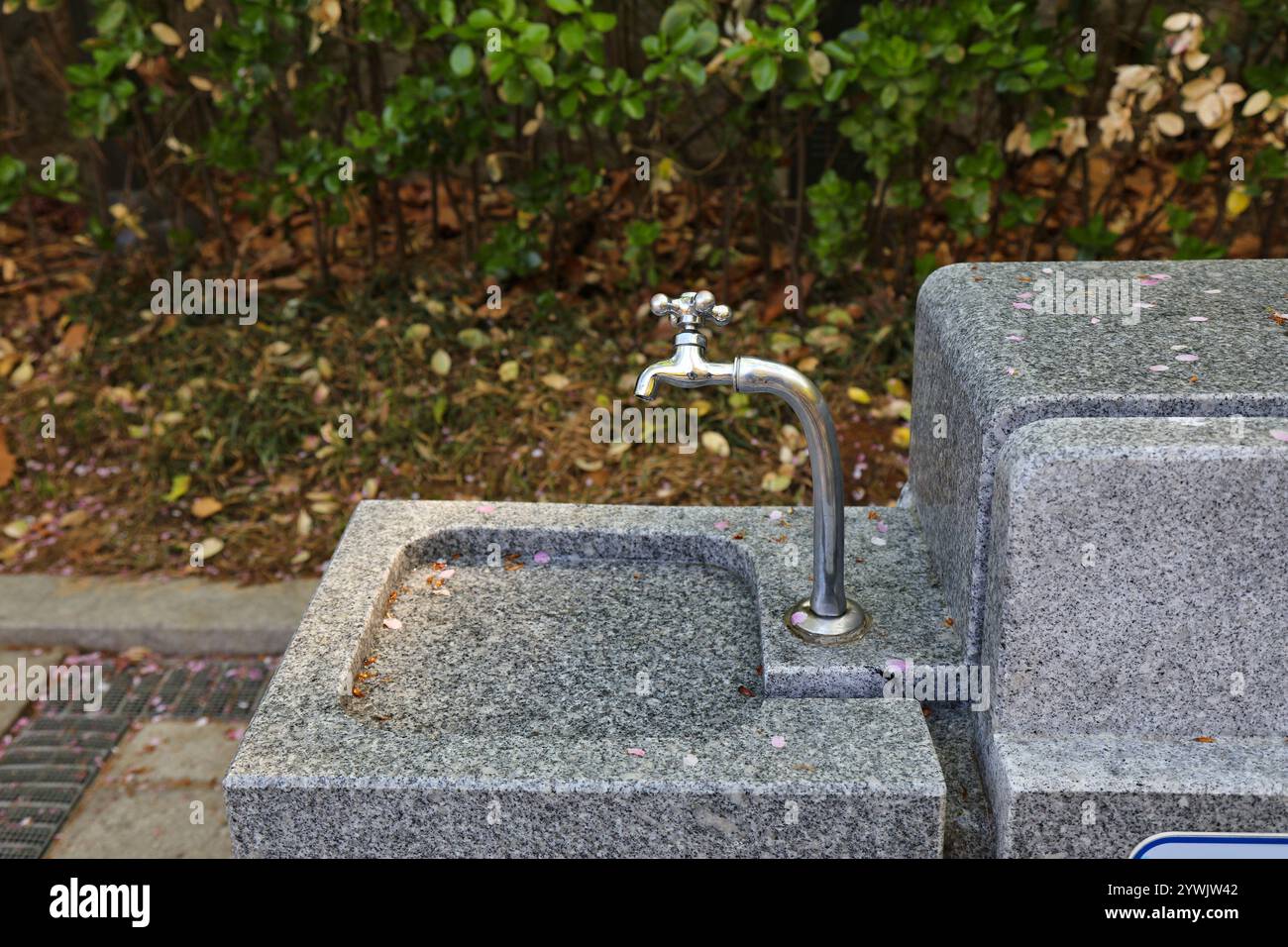 Namsan Park in Seoul. Drinking water tap in public park in South Korea ...