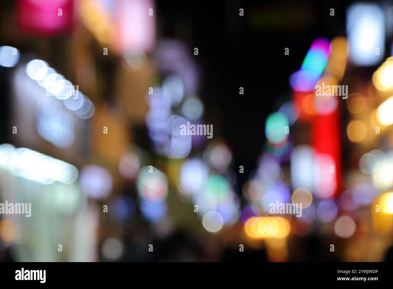 Night neons defocused big city. Night abstract big city background of ...