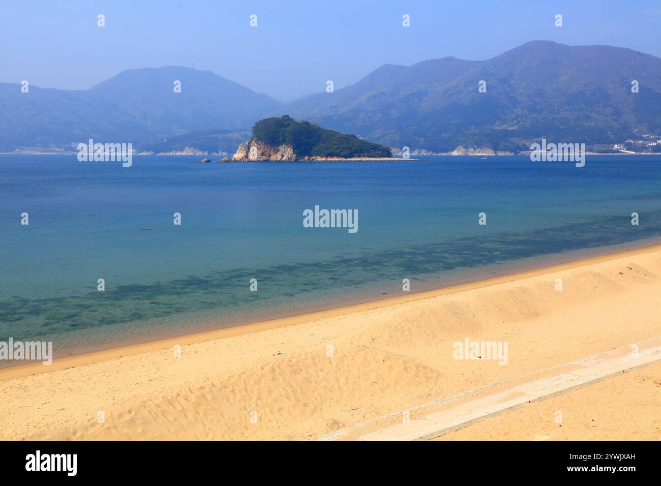 Geoje island in South Korea. Gujora Beach sandy vacation destination ...