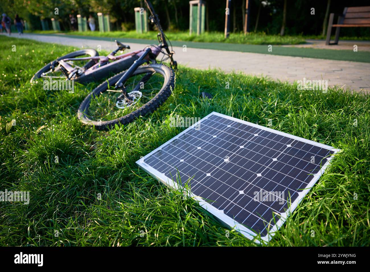 Solar bike path hi-res stock photography and images - Alamy