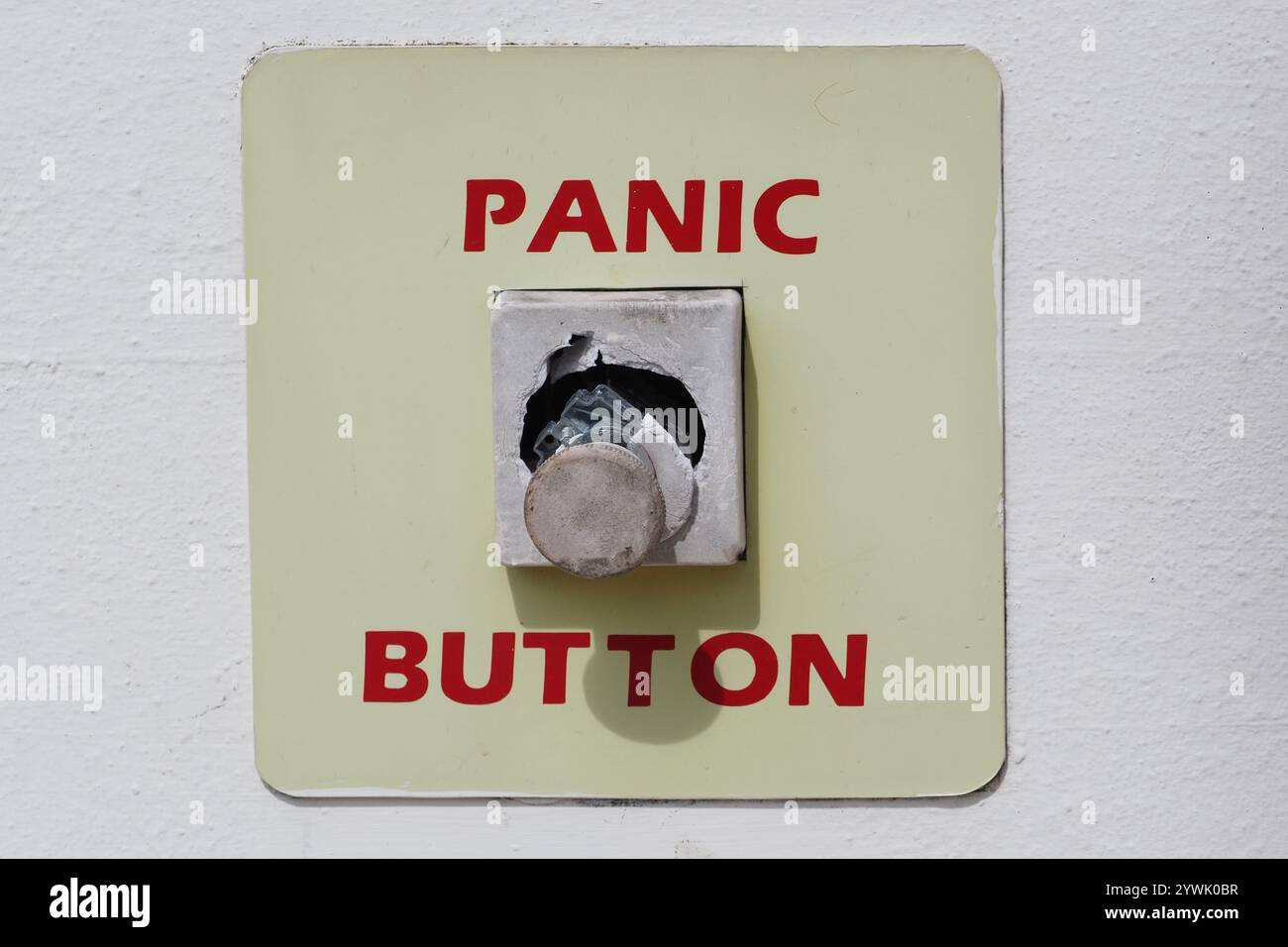 Broken panic button. Close up Stock Photo - Alamy