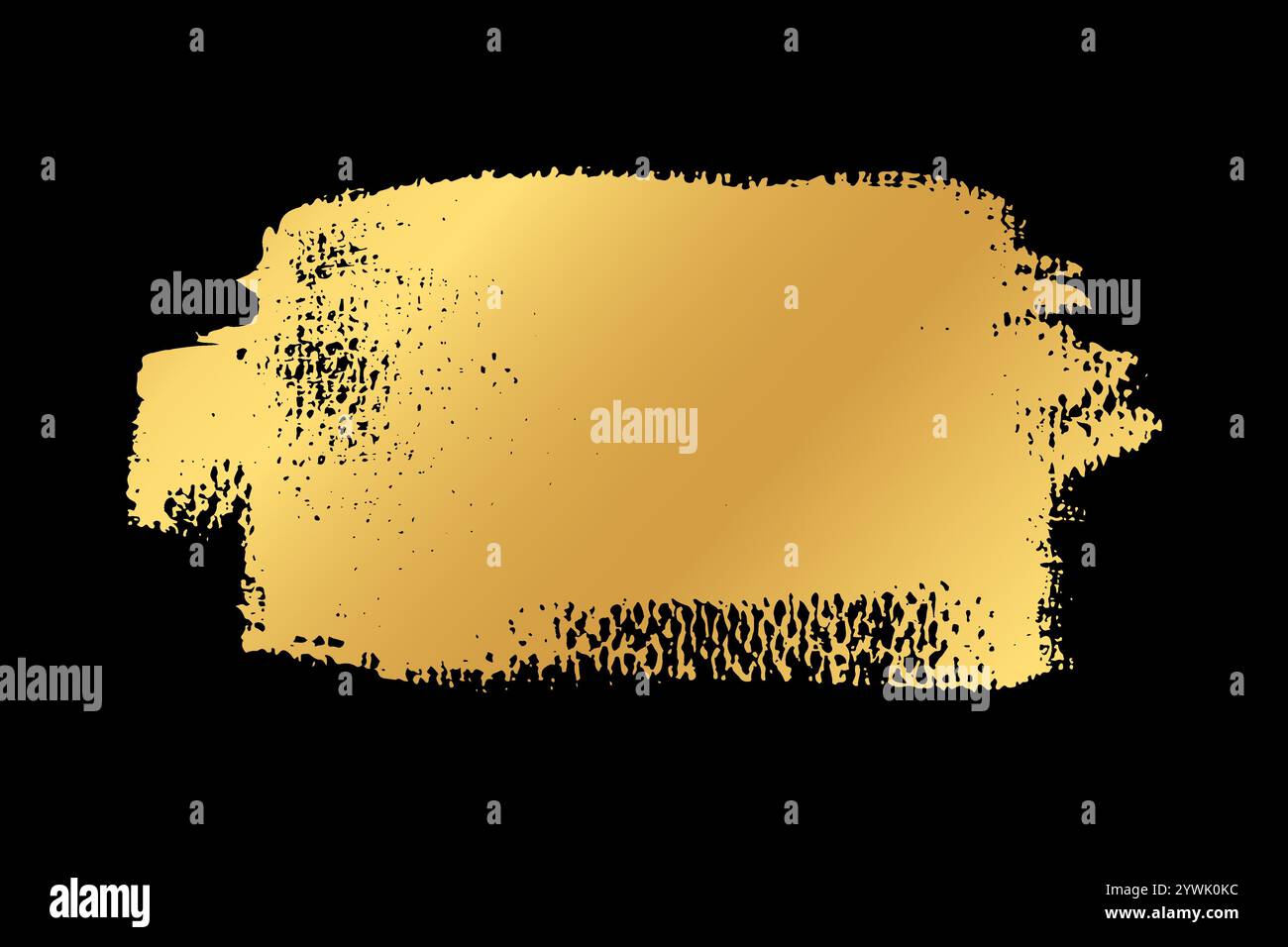 Vector Paint Brush Splash Golden Grunge Stroke Stock Vector Image & Art ...