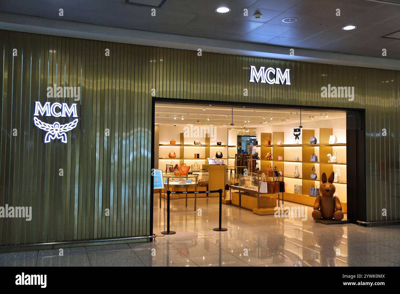 SEOUL, SOUTH KOREA - APRIL 10, 2023: Luxury leather goods store MCM in ...